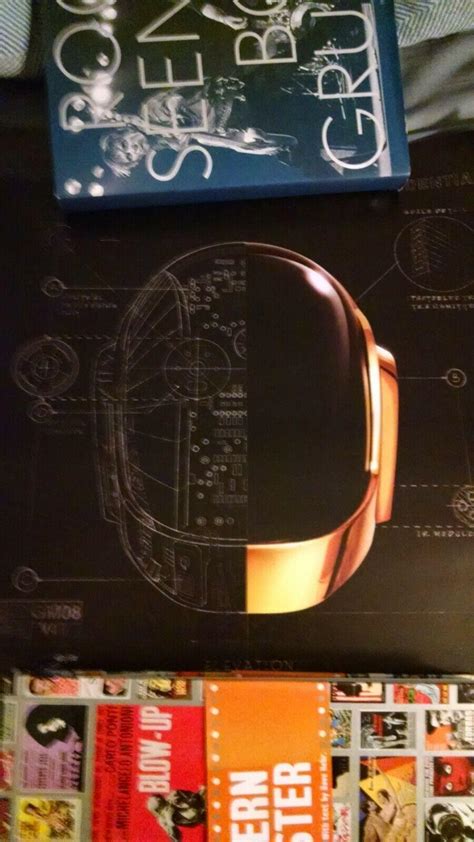 Daft Punk Robot Schematic Lithograph Set Both Helmets 430500