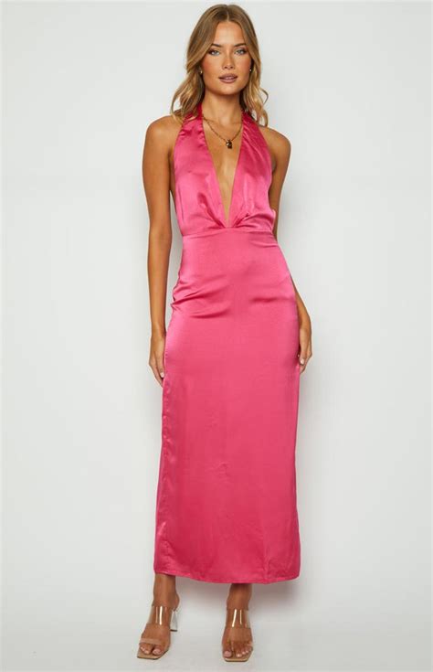 Seattle Pink Halter Formal Dress Beginning Boutique
