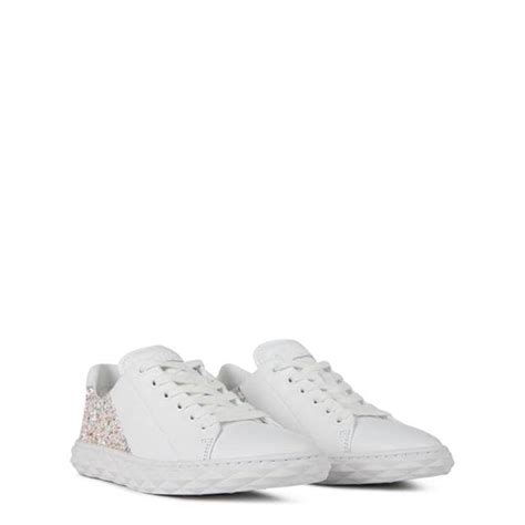 Jimmy Choo Diamond Light Trainers Women White Pink Glit Flannels