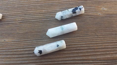 Natural Rainbow Moonstone Single Terminated Gemstone Crystal Etsy