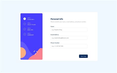 Frontend Mentor Multi Step Form Coding Challenge Solution