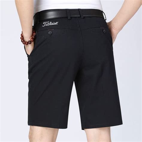 100 Cotton Golf Shorts Summer Thin Style Straight Loose Casual Mens