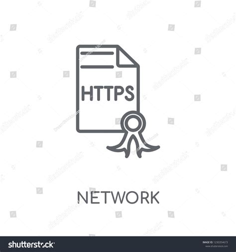 Network Certificate Linear Icon Modern Outline Stock Vector Royalty