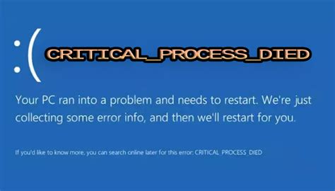 Solucionar Error Criticalprocessdied En Windows