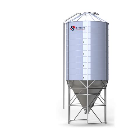 Grain Storage Silo Mild Steel 50 Ton Capacity Computerized