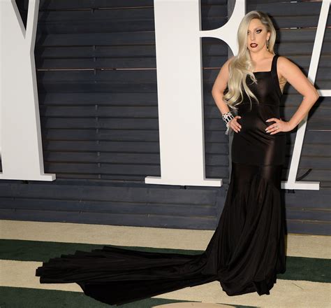 Lady Gaga See Through To Thong At Vanity Fair Oscar Party In Hollywood