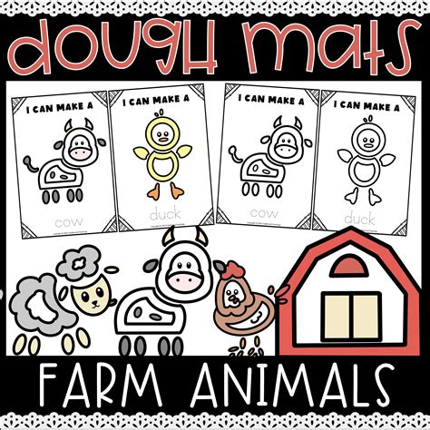 Farm Play Dough Mats Fine Motor Skills Farm Playdough Mats Farm