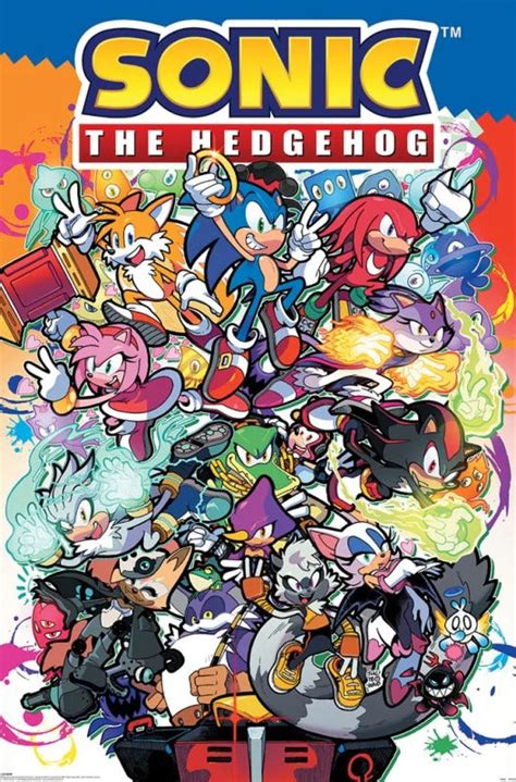 Sonic The Hedgehog Posters Sonic The Hedgehog Comic Characters Poster Pp35202 Panic Posters