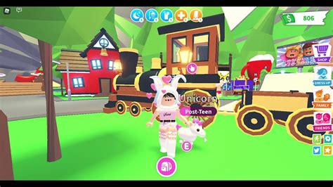 أقترب السحب على يونيكورن و قطار اسطوري في لعبة أدوبت مي Roblox Youtube