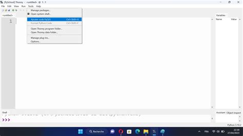 COMMENT AJOUTER LE CODE DE PYQT5 AUTOMATIQUEMENT SUR THONNY