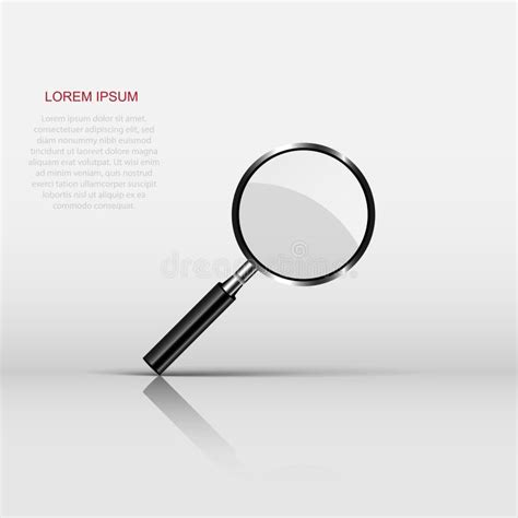 Loupe Sign Icon In Flat Style Magnifier Vector Illustration On White