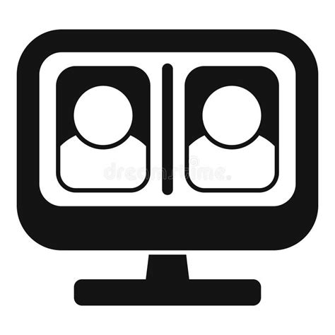 Computer Screen Displaying Two People Having Video Conference Call Icon