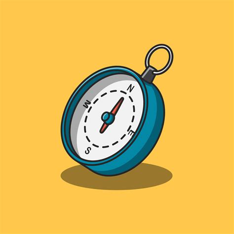 Handheld Compass Illustration Design For Directions Isolated Object Designs Suitable For