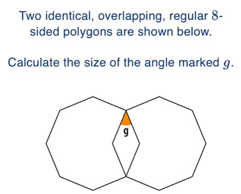 Solved Two Identical Overlapping Regular 8 Sided Polygons Are