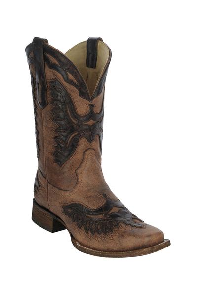 Corral Boots Mens Leather Eagle Brown Chocolate Cowboy The Western