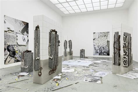 Art Gallery With Torn Paper Artwork