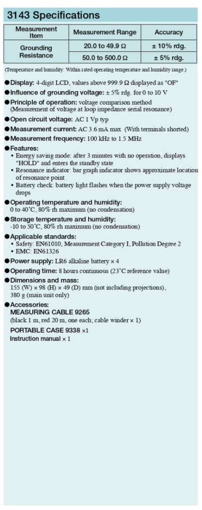 Hioki Earth Hioki Hitester 3143 Cv Aneka Alat Teknik