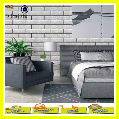 Jual Cod Wallpaper Dinding Bata Putih 3d Wallpaper Wallpaper Bata 3d Wallpaper Bata 900
