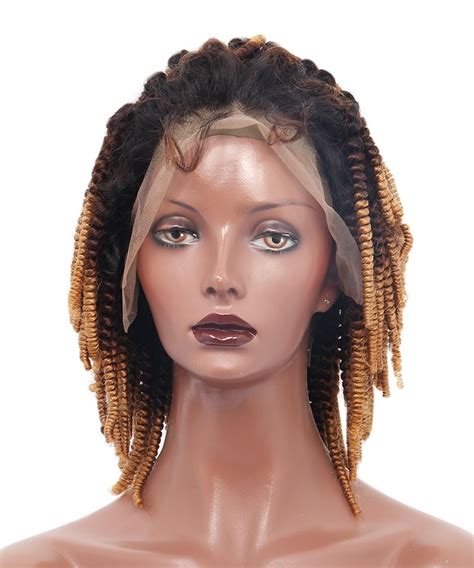 New Style Ombre Blonde Kinky Curly Wigs 250 Density Lace Front Wigs