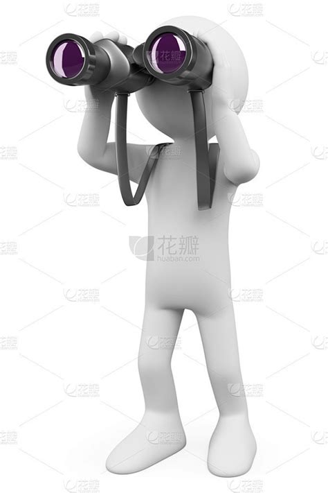 3d 白色。双筒望远镜