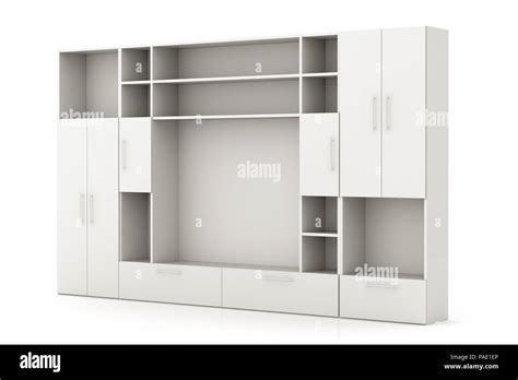 Empty White Closet Wardrobe Isolated On White D Illustration Stock Photo Alamy