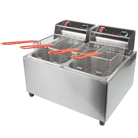 Cecilware EL2X25 Stainless Steel Electric Commercial Countertop Deep
