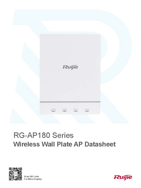Ruijie Rg Ap180 Wireless Access Point Datasheet 2020 11 23 Pdf Wi Fi Computer Network