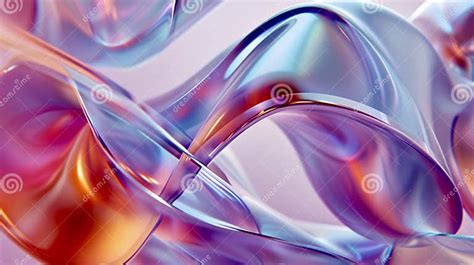 Holographic Bright Liquid Metal Background 3d Volumetric Convex Surface Stock Illustration