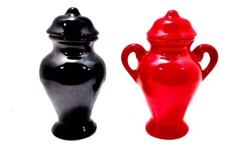 Quartinha Exu E Pombo Gira 14 Cm Porcelana C E S Asa Full Parcelamento Sem Juros