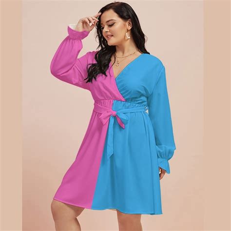Pink And Blue Gender Reveal Dress