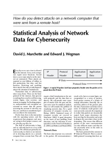 Pdf Statistical Analysis Of Network Data For Cybersecurity