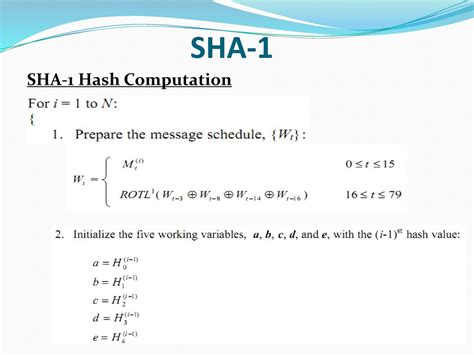Secured Hash Algorithmsha Ppt Download