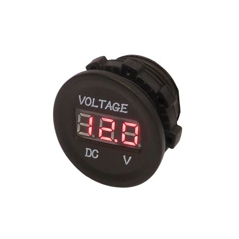12v 24v Digital Panel Mount Dashboard Voltmeter Red Led Burnsmoto