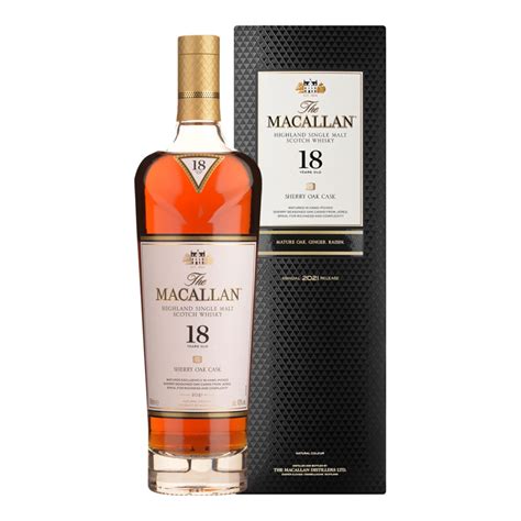 麦卡伦18年单一麦芽苏格兰威士忌the Macallan 18 Years Old Sherry Oak Cask Single Malt Scotch Whisky价格多少钱在哪买红酒