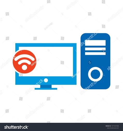 Wifi Computer Icon Design Stock Vector Royalty Free Shutterstock