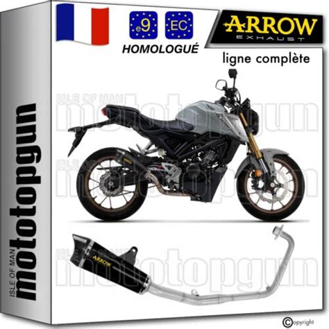ARROW LIGNE COMPLETE APPROUVE CATALYSE X KONE NOIR C HONDA CB 125 R
