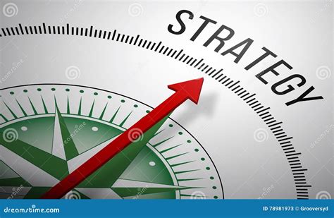 Compass With A Strategy Icon Stock Illustration Illustration Of