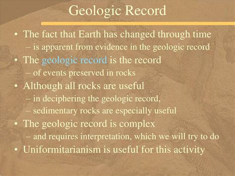 Ppt Rocks Fossils And Time— Making Sense Of The Geologic Record