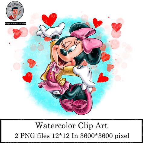 Valentines Day Minnie Mouse Png Minnie Mouse Pngminnie Etsy