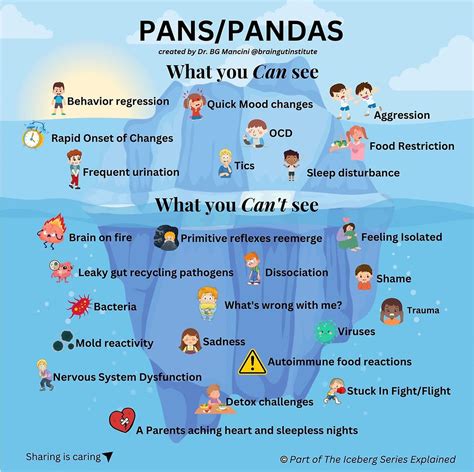PANS PANDAS ICEBERG SERIES POSTER Brain Gut Institute