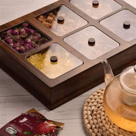 خرید و قیمت جعبه پذیرایی یا تی بگ چوبی از غرفه لوتوس لیزر