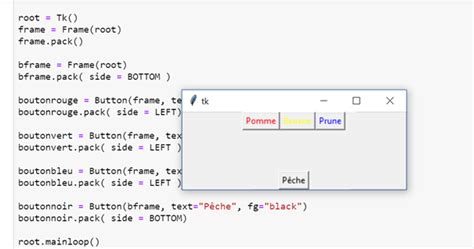 Tuto Python And Tkinter Programmation événementielle Tutoriel Python