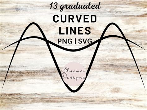 Curved Lines Svg Graduated Curved Lines Png Curve Line Hill Etsy