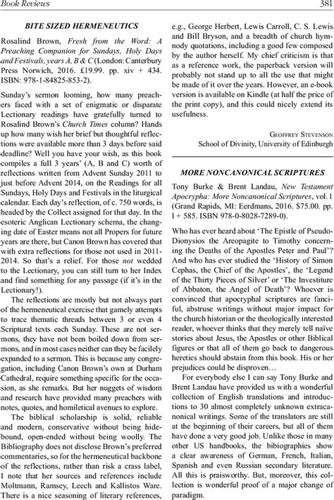 Book Review More Noncanonical Scriptures Tony Burke Brent Landau New Testament Apocrypha