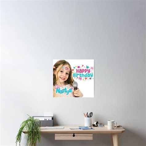 Nastya Happy Birthday Poster For Sale By Moricci Redbubble