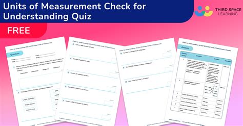 FREE Units Of Measurement Check For Understanding
