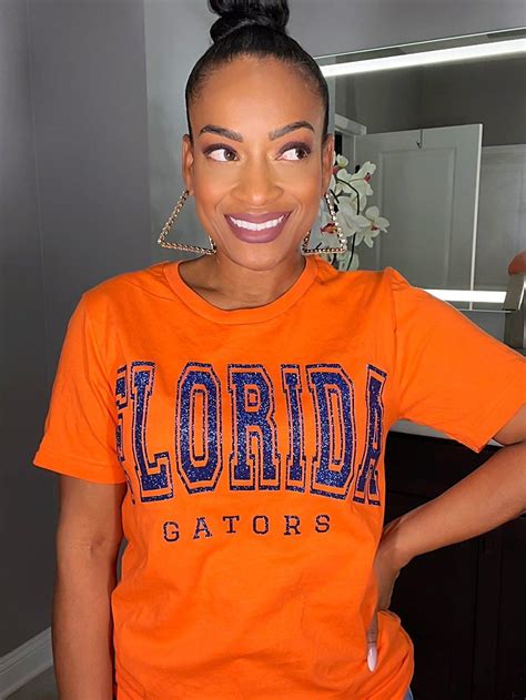 Florida Gators Orange Glitter Shirt College Football Fan Gear