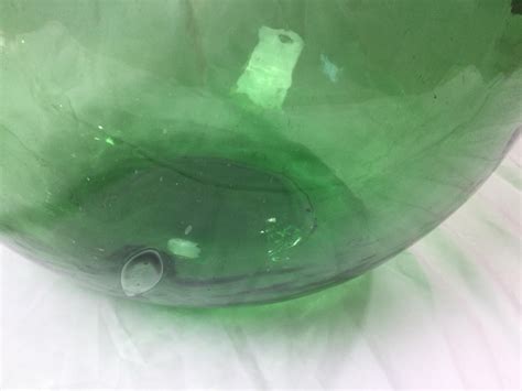Large Green Glass Wine Demijohn Bottle At 1stdibs Large Green Glass