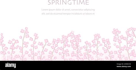 Seamless Vector Field Mustard Floral Background Illustration With Text