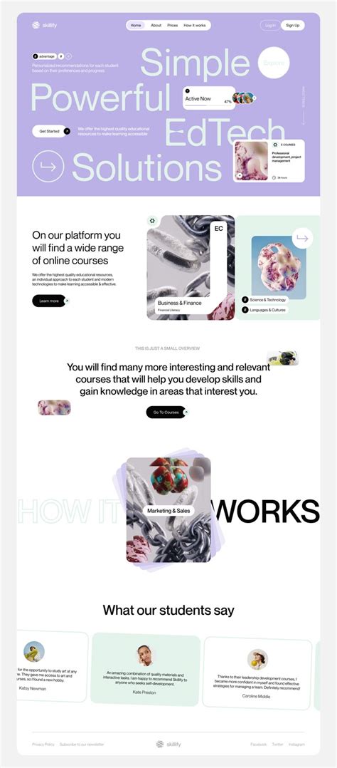 Edtech Platform Ui Ui Design Website Website Design Inspiration